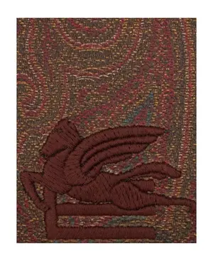 Etro Paisley Print Logo Embroidered Bi-fold Cardholder