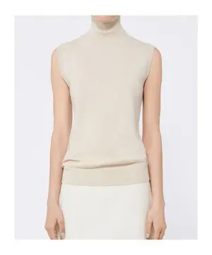 Sportmax Sleeveless Turtleneck Jumper - Ivory