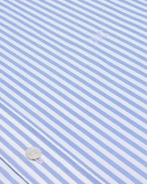 Celine Classic Shirt In Striped Cotton Poplin