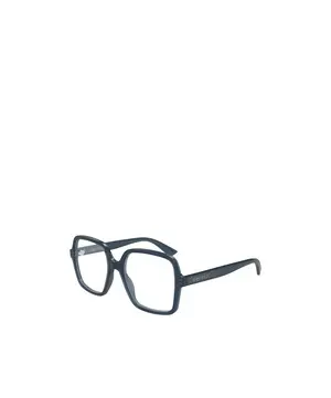Alexander McQueen Oversized Square Frame Eyeglasses - Blue