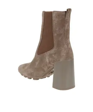 Hogan Suede Heeled Boots