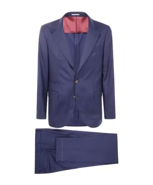 Brunello Cucinelli Two-button Wool Suit - Blue