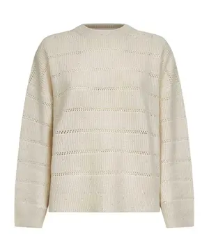 Brunello Cucinelli Long Sleeve Crew Neck Sweater