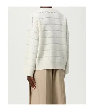 Brunello Cucinelli Long Sleeve Crew Neck Sweater