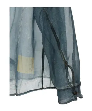 HAIKURE Maya Sheer Trompe L'oeil Print Top - Gray