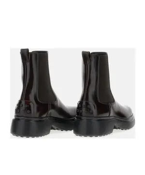 TOD'S Round Toe Platform Ankle Boots