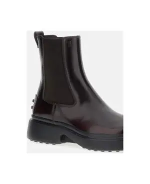 TOD'S Round Toe Platform Ankle Boots