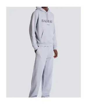 Balmain Printed Hoodie - Gray