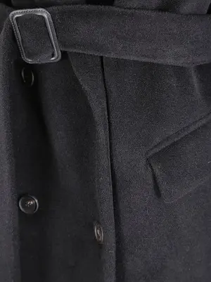 Tagliatore Double-breasted Belted Wool Coat