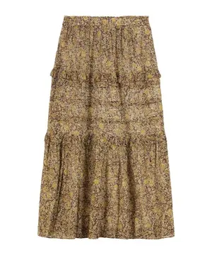 Isabel Marant Étoile Volomia Tiered Floral Skirt - Brown