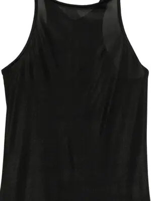 Rick Owens Sleeveless Racerback Top With Signature Band - Black