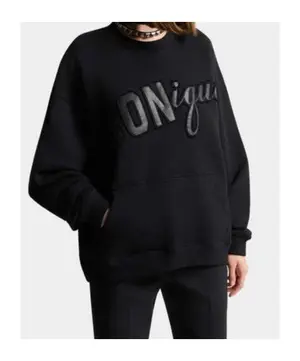 Dsquared2 Iconique Relaxed Fit Crewneck Sweatshirt - Black