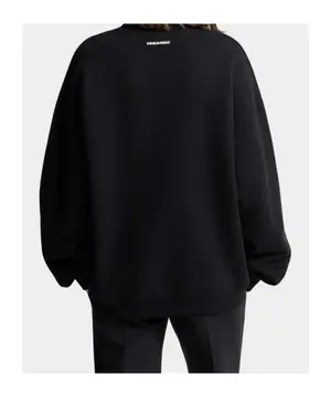 Dsquared2 Iconique Relaxed Fit Crewneck Sweatshirt - Black