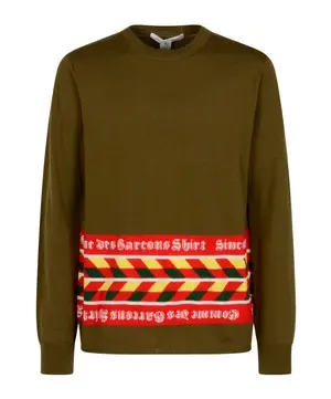 Comme Des Garçons Long Sleeve Crewneck Jumper With Graphic Detail