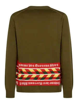Comme Des Garçons Long Sleeve Crewneck Jumper With Graphic Detail