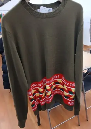Comme Des Garçons Long Sleeve Crewneck Jumper With Graphic Detail