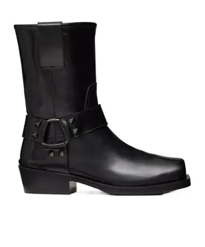 Valentino Garavani Rockstud Square Toe Boots
