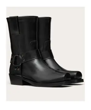 Valentino Garavani Rockstud Square Toe Boots