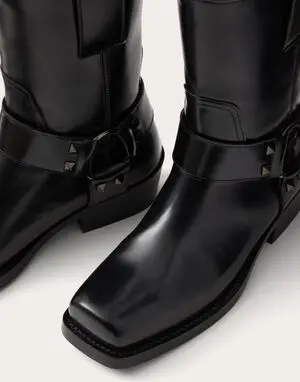 Valentino Garavani Rockstud Square Toe Boots