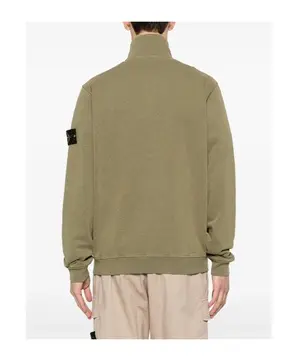 Stone Island Logo Patch Zip Sweatshirt