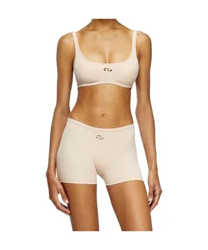 DIESEL® Chelsea-utlt Logo Cut-out Sports Bra - Nude