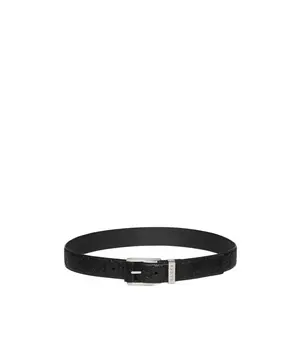 Gucci Embossed Gg Buckle Belt - Black