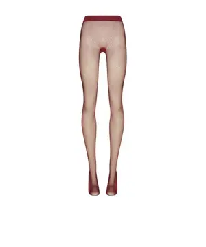 Wolford Mesh Stockings - Cranberry