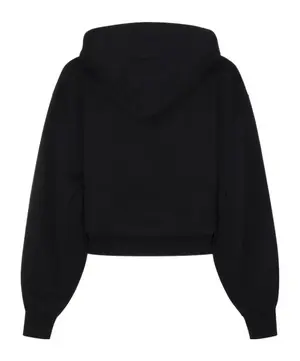 Alexander Wang Embellished Drawcord Zip-up Hoodie - Black