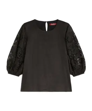 Max Mara Ordine Broderie Anglaise T-shirt - Black
