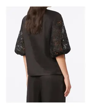 Max Mara Ordine Broderie Anglaise T-shirt - Black