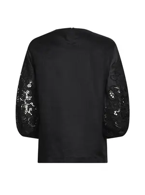 Max Mara Ordine Broderie Anglaise T-shirt - Black