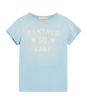 Valentino Garavani Valentino Crewneck T-Shirt With Graphic Print Blue