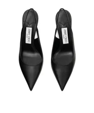 JIMMY CHOO Love Pointed Slingback Court Pumps - Black