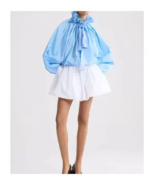 PATOU Voluminous Ruffled Ribbon Top