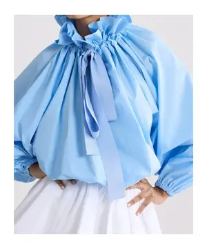 PATOU Voluminous Ruffled Ribbon Top