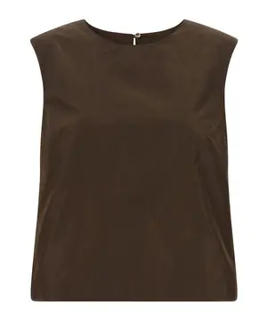 P.a.r.o.s.h Sleeveless Top With Teardrop Cutout - Green