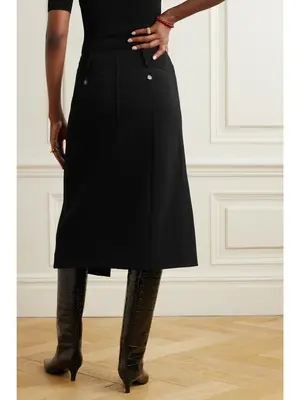 Proenza Schouler Asymmetrical Wool Midi Skirt