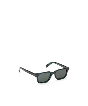 Zegna Full-rim Rectangular Sunglasses - Gray