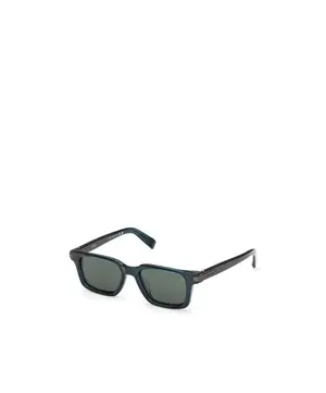Zegna Full-rim Rectangular Sunglasses - Gray