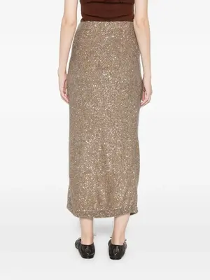 Brunello Cucinelli Sequin Midi Skirt