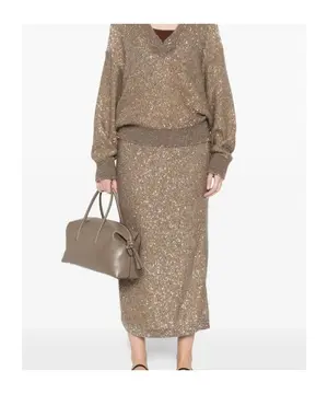 Brunello Cucinelli Sequin Midi Skirt