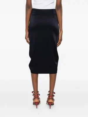 Valentino Garavani Ruched Midi Skirt