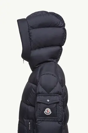 Moncler Marat Hooded Down Jacket With Tricolour Trim