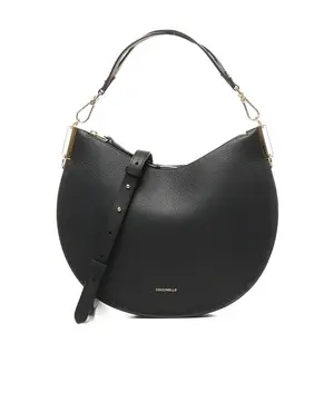 COCCINELLE Sunup Logo Stamp Medium Shoulder Bag - Black