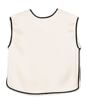 FORTE_FORTE Sleeveless Round Neck Blouse - White