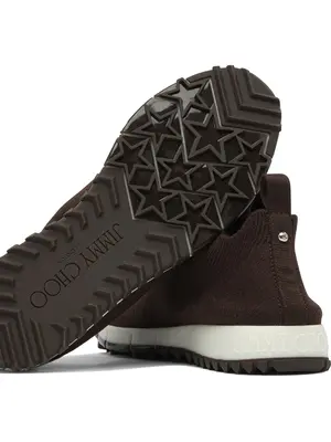 JIMMY CHOO Veles Embellished Sneakers - Brown