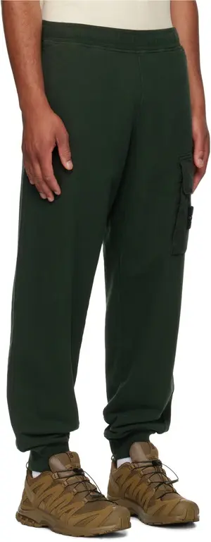 Stone Island Logo Patch Tapered Cargo Pants