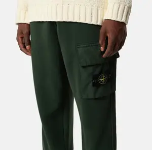 Stone Island Logo Patch Tapered Cargo Pants