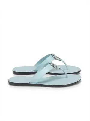 Gucci Logo Flat Sandals - Blue