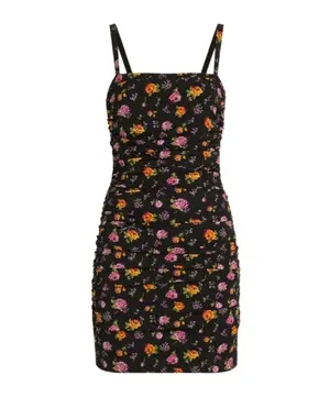 Dolce & Gabbana Floral Print Ruched Dress - Multi-colored
